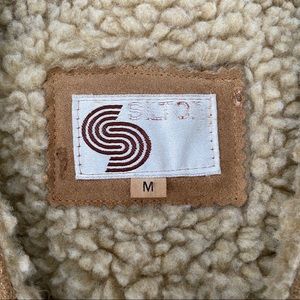 Silton | Jackets & Coats | Vtg 7s Silton Distressed Sherpa Suede Vest M ...